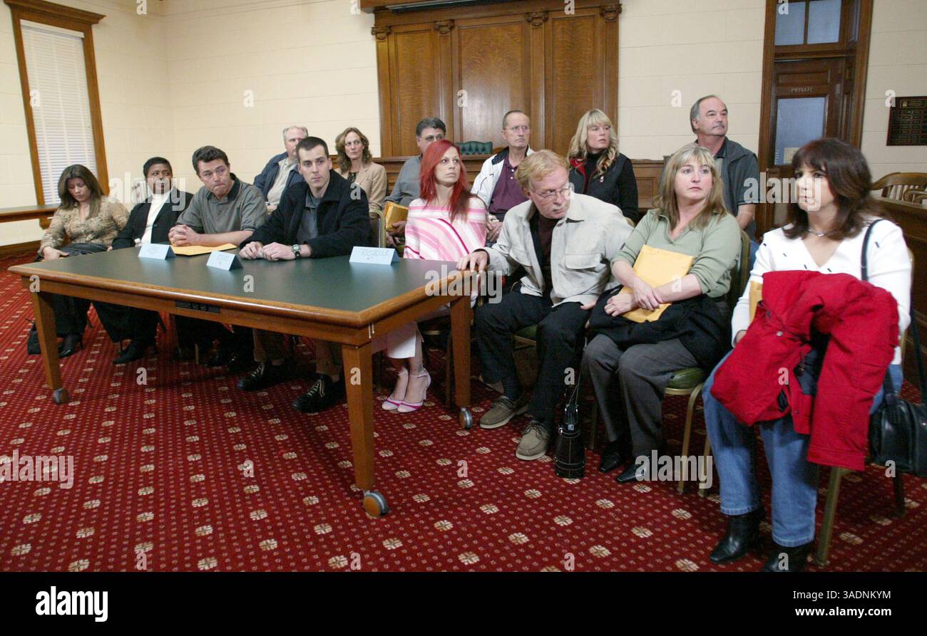 Dec 13, 2004; Redwood City, CA, USA; Members of the jury are seen after ...