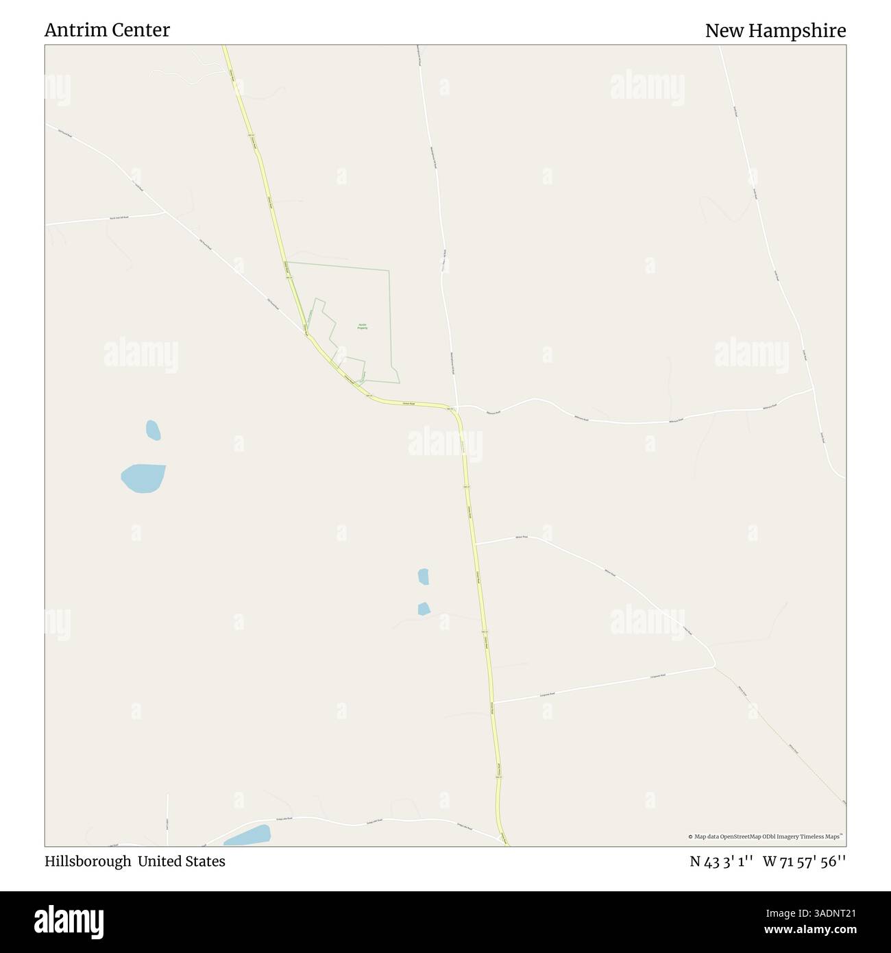 Antrim Center, Hillsborough, United States, New Hampshire, N 43 3' 1 ...