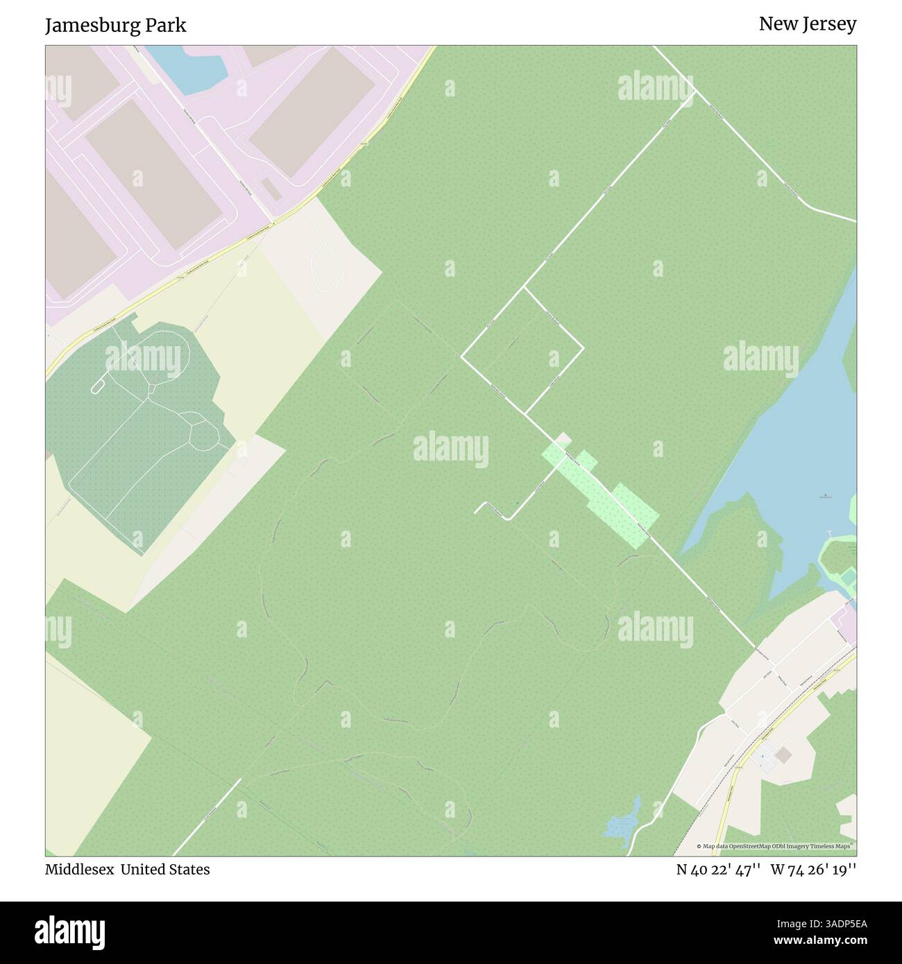 Jamesburg Park, Middlesex, United States, New Jersey, N 40 22' 47'', W ...