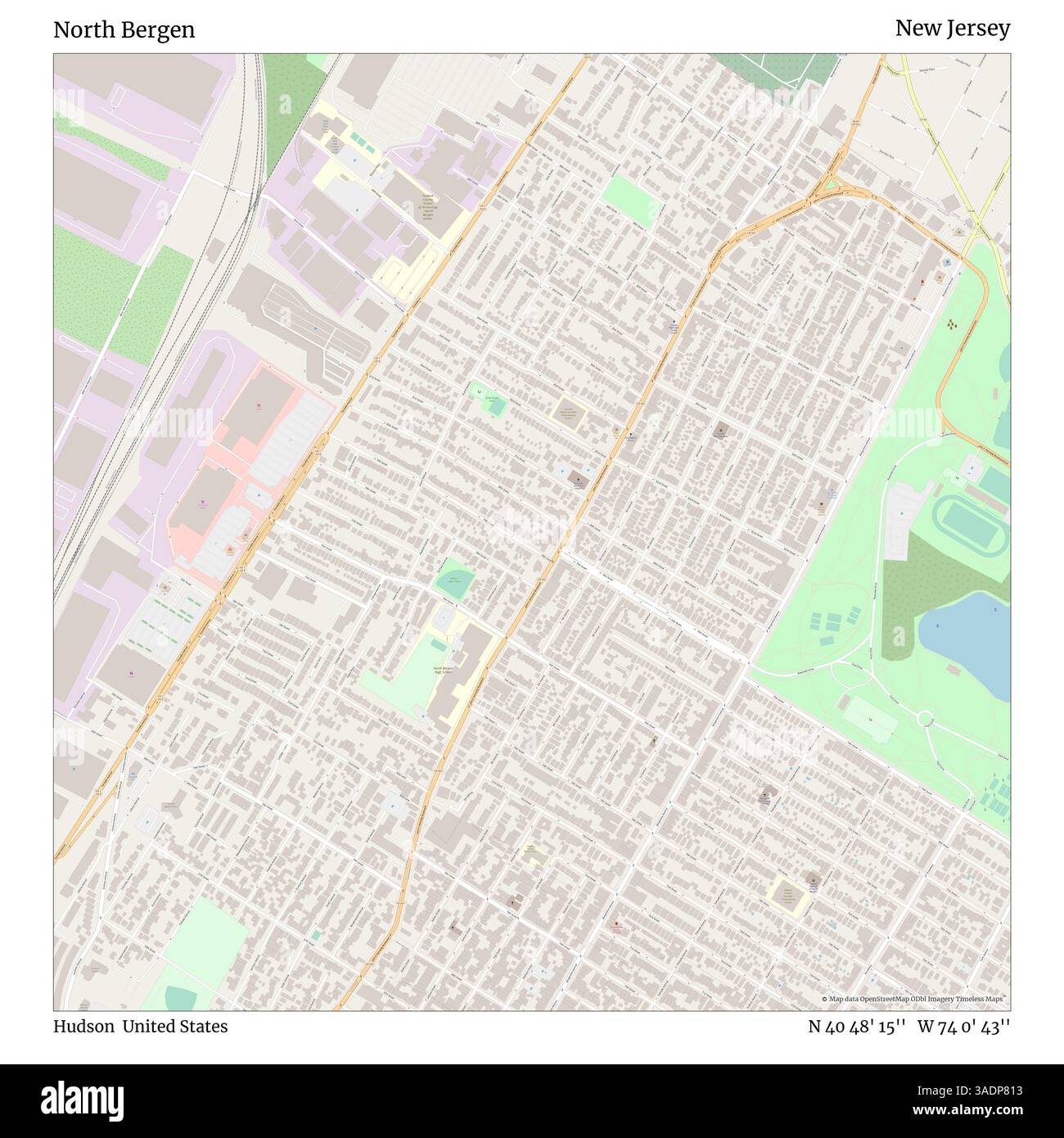 North Bergen, Hudson, United States, New Jersey, N 40 48' 15'', W 74 0 ...
