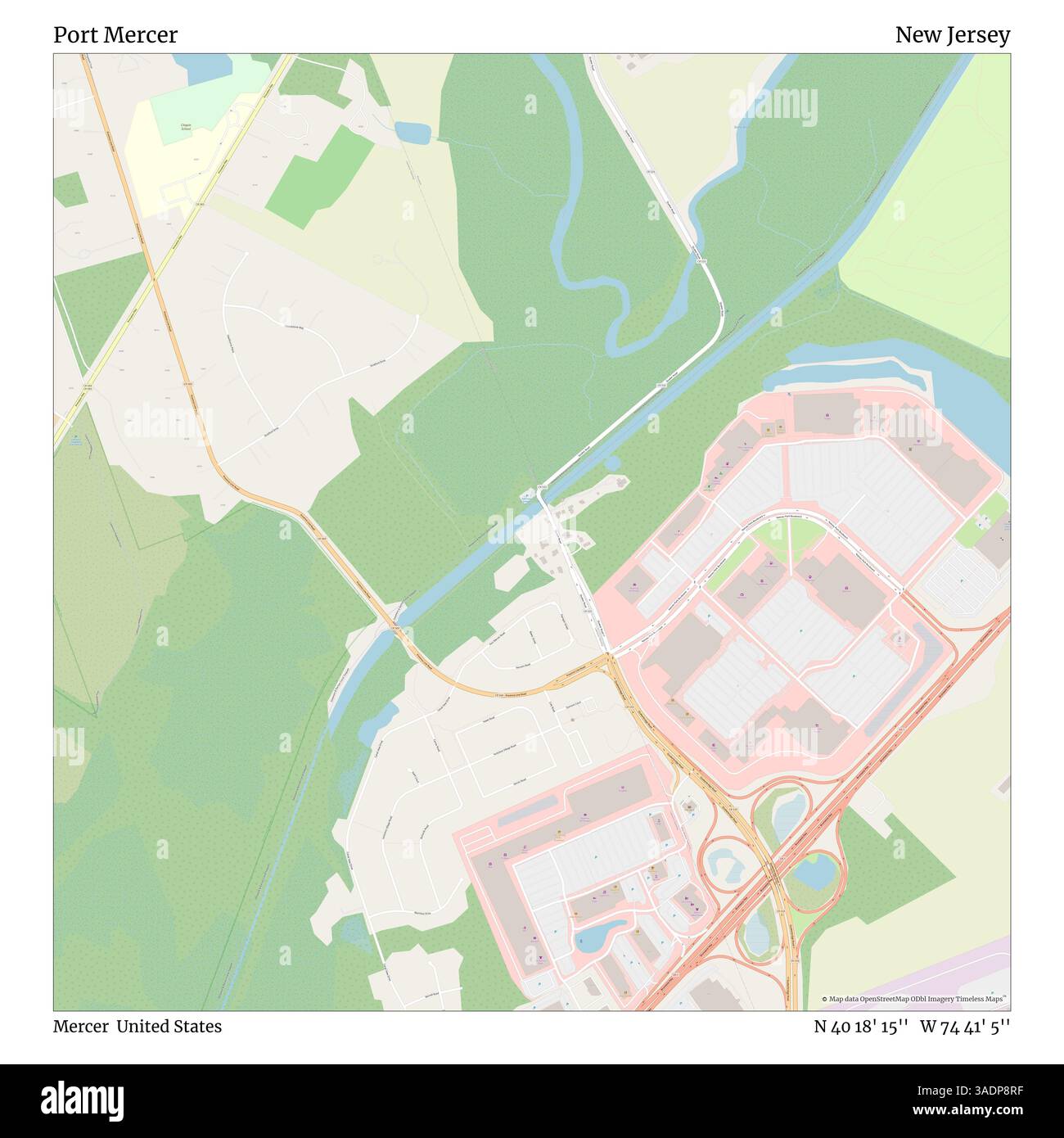 Port Mercer, Mercer, United States, New Jersey, N 40 18' 15'', W 74 41 ...