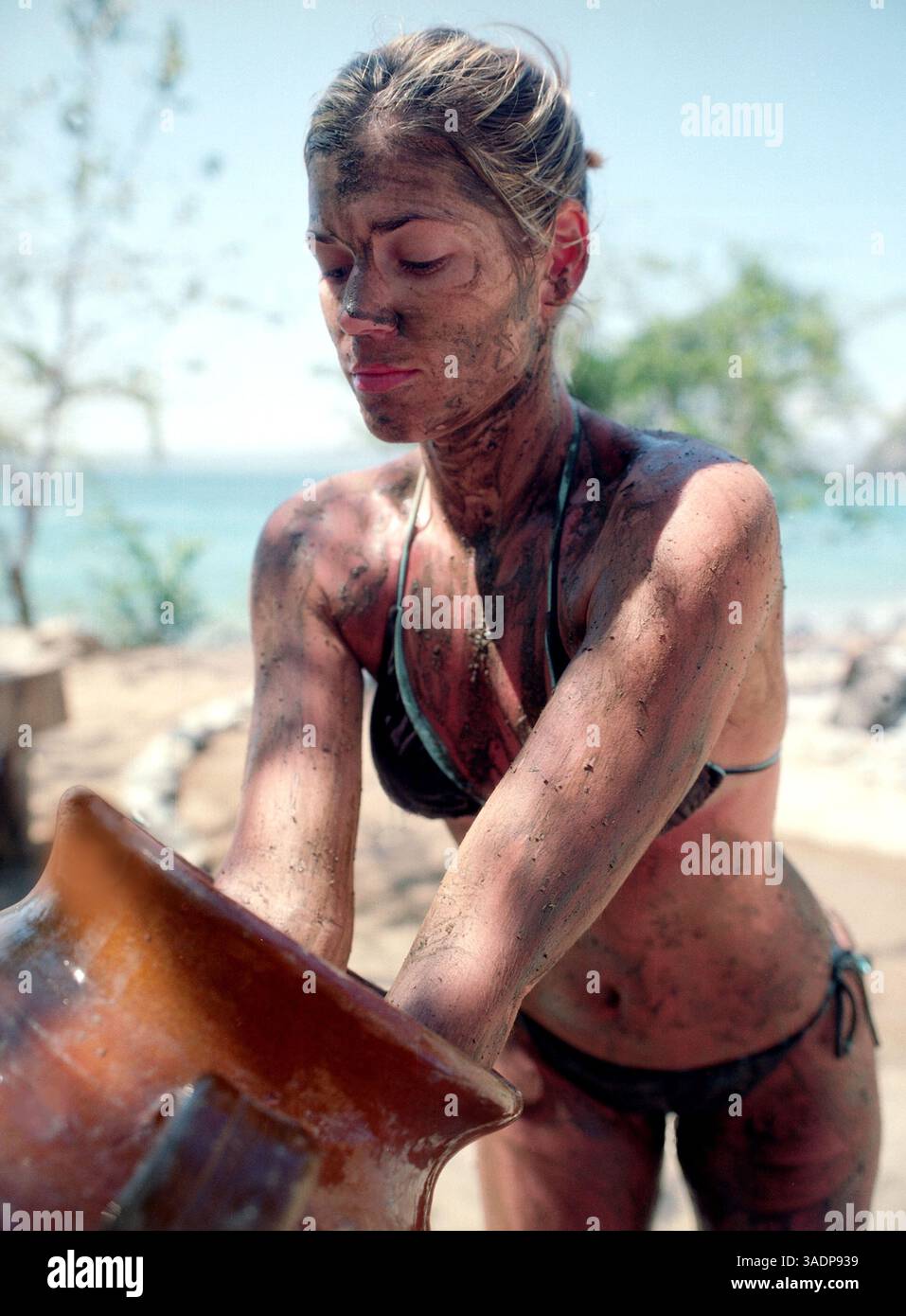 May 04, 2004; Costa Alegre, MEXICO; A guest partakes in an ancient ...