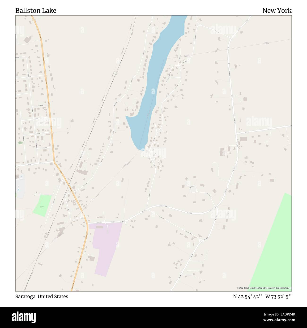 Ballston Lake, Saratoga, United States, New York, N 42 54' 42'', W 73 ...