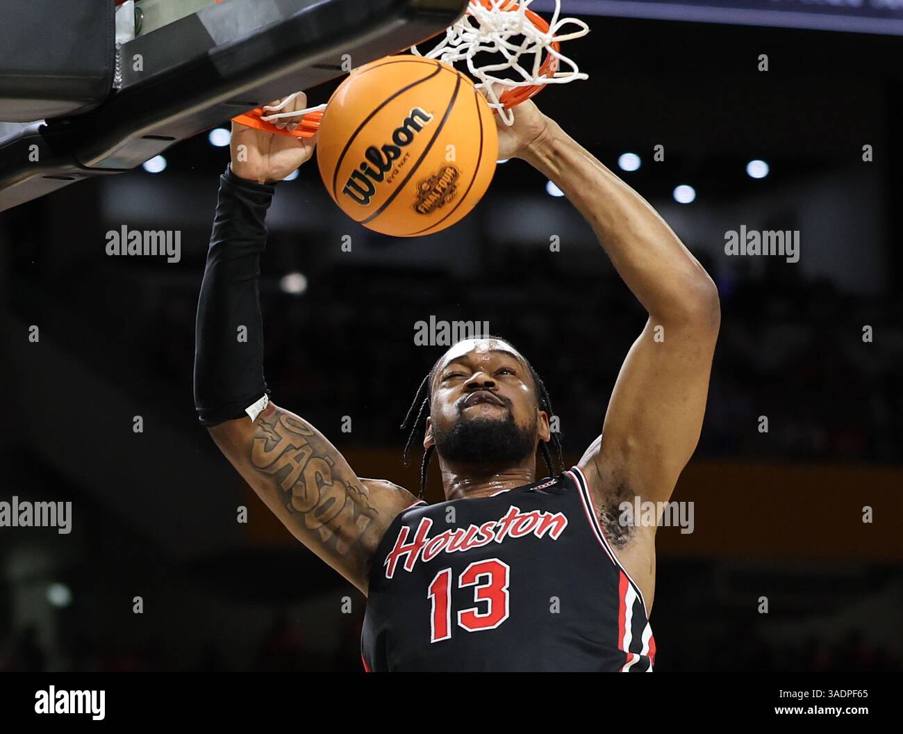 San Antonio, United States. 05th Apr, 2025. Houston forward J'Wan ...
