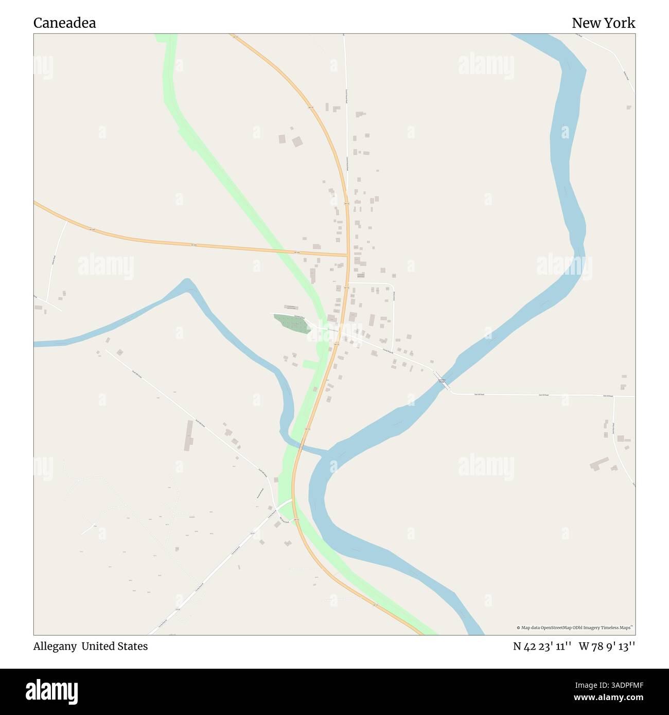 Caneadea new york map hi-res stock photography and images - Alamy