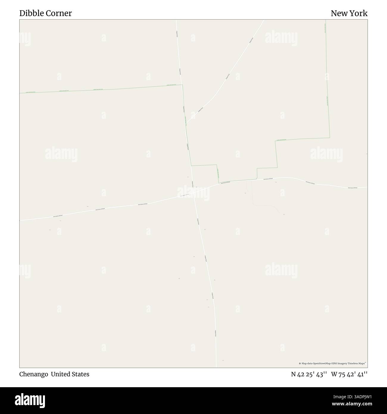 Dibble Corner, Chenango, United States, New York, N 42 25' 43'', W 75 ...