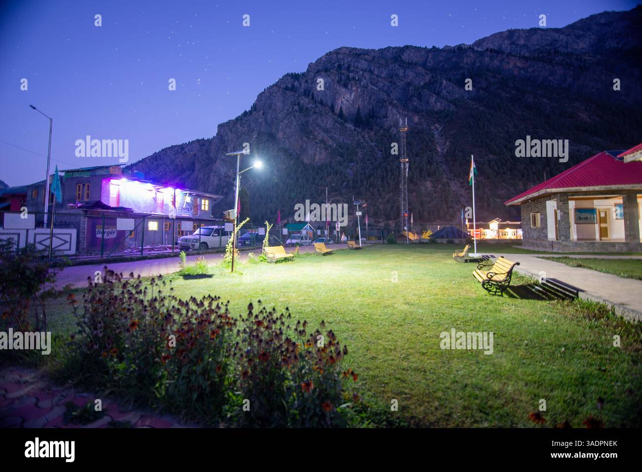 night view of dawar village of kashmir Stock Photo - Alamy