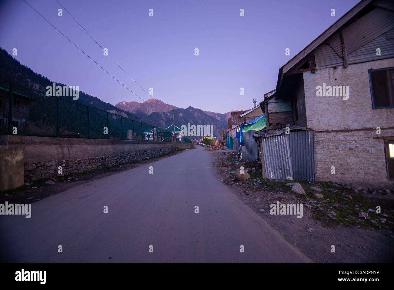 night view of dawar village of kashmir Stock Photo - Alamy