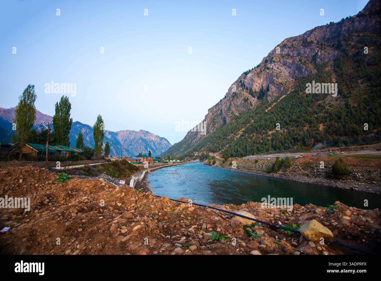 kishanganga river or neelum river passes through the gurez valley of ...