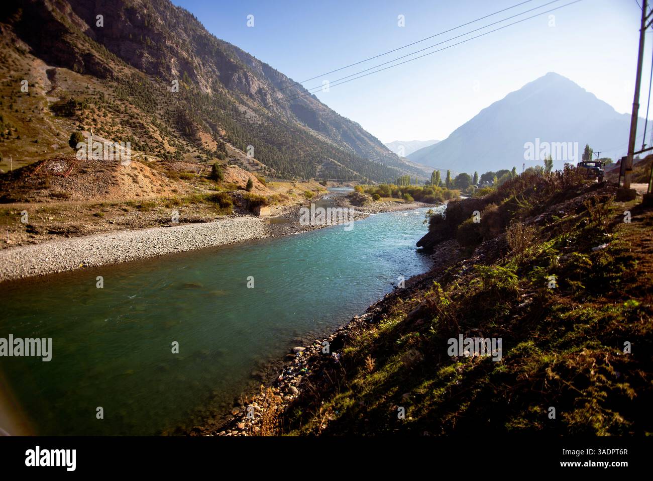 kishanganga river or neelum river passes through the gurez valley of ...