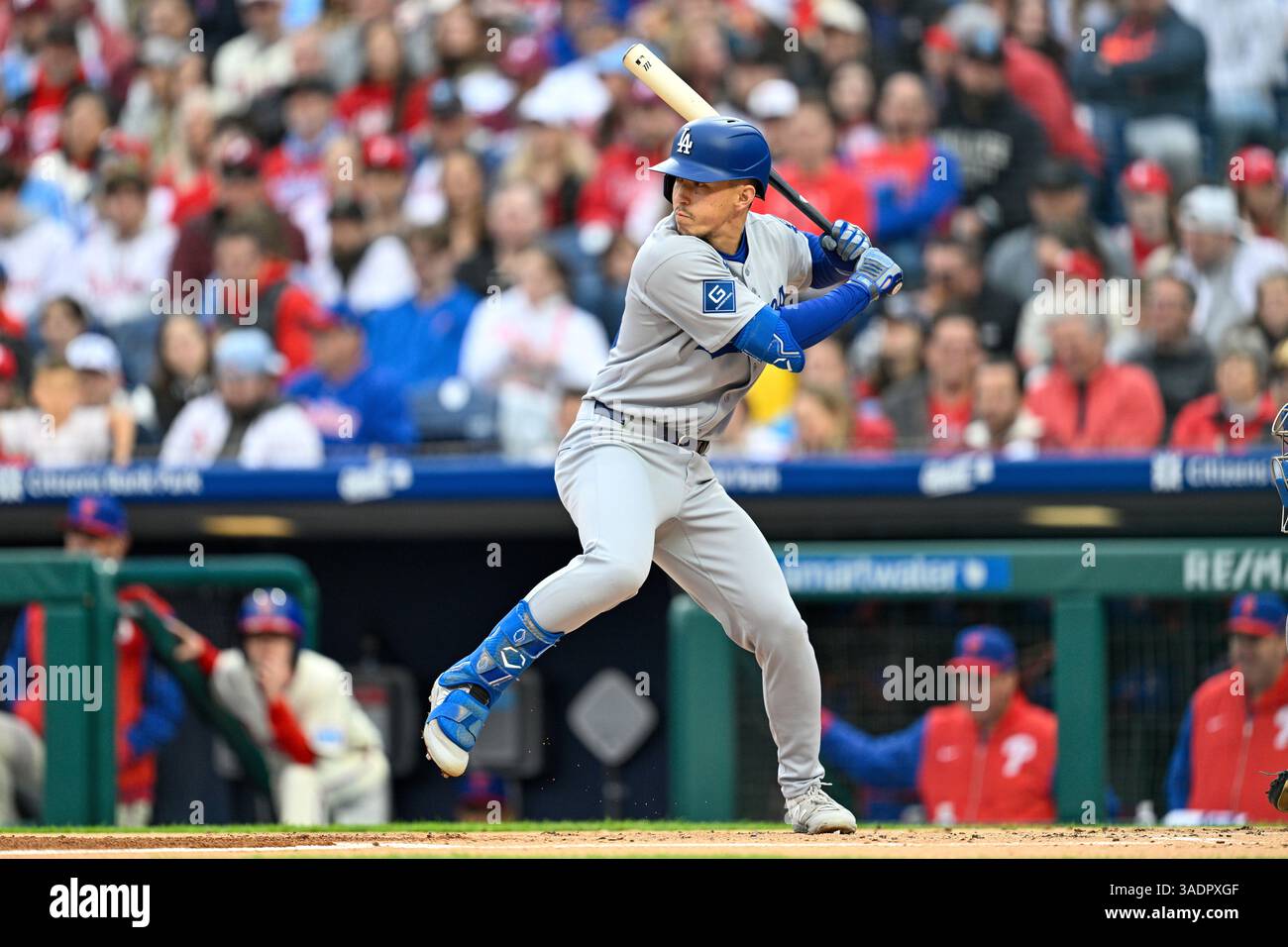 PHILADELPHIA, PA - APRIL 05: Los Angeles Dodgers outfielder Tommy Edman ...