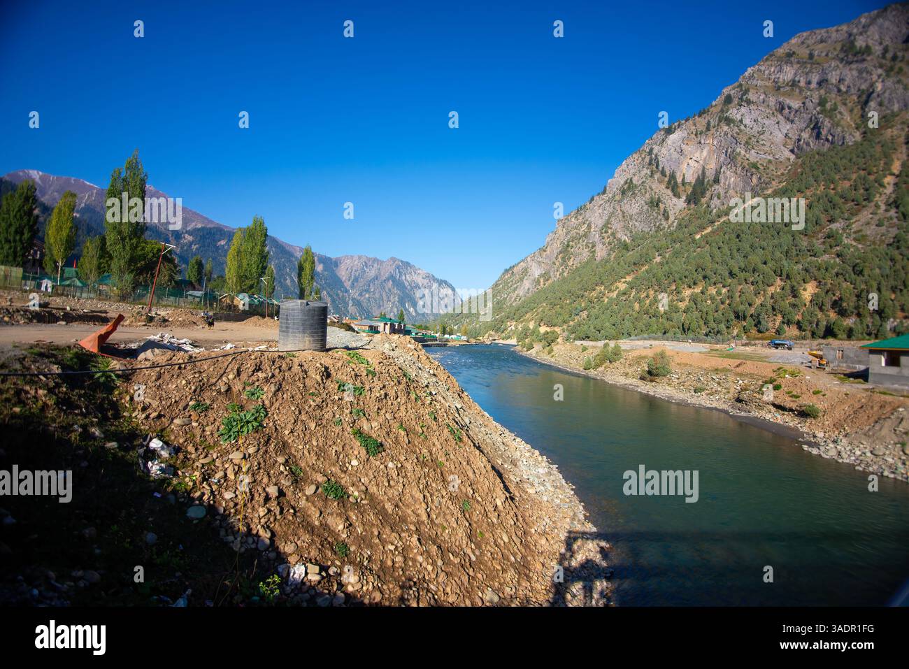 kishanganga river or neelum river passes through the gurez valley of ...