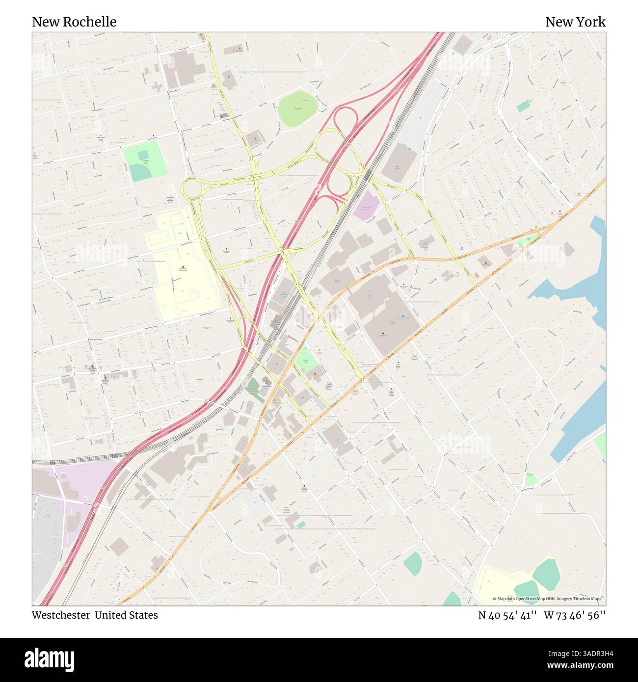 New Rochelle, Westchester, United States, New York, N 40 54' 41'', W 73 ...