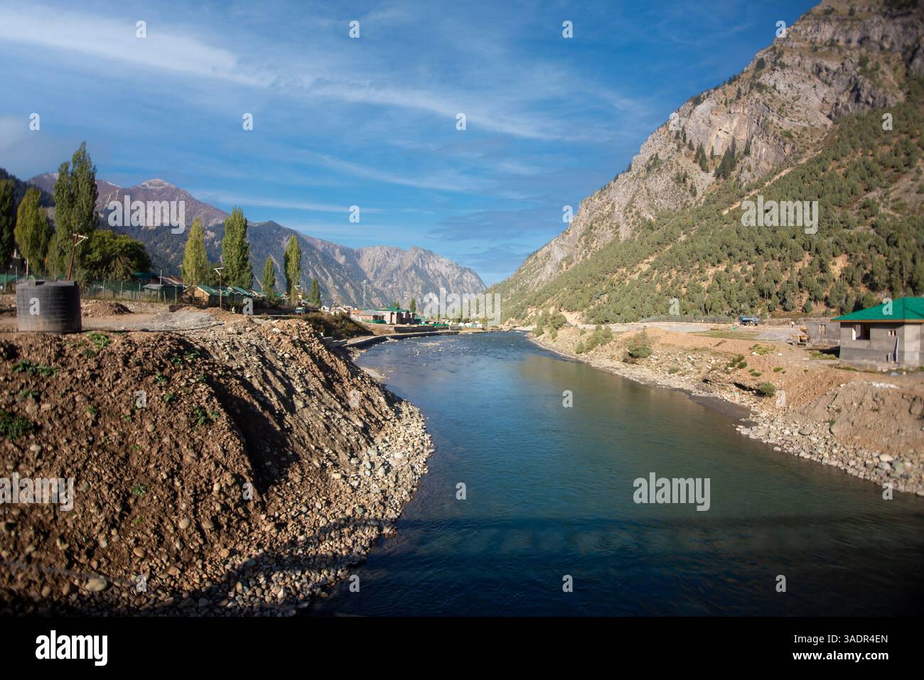 kishanganga river or neelum river passes through the gurez valley of ...