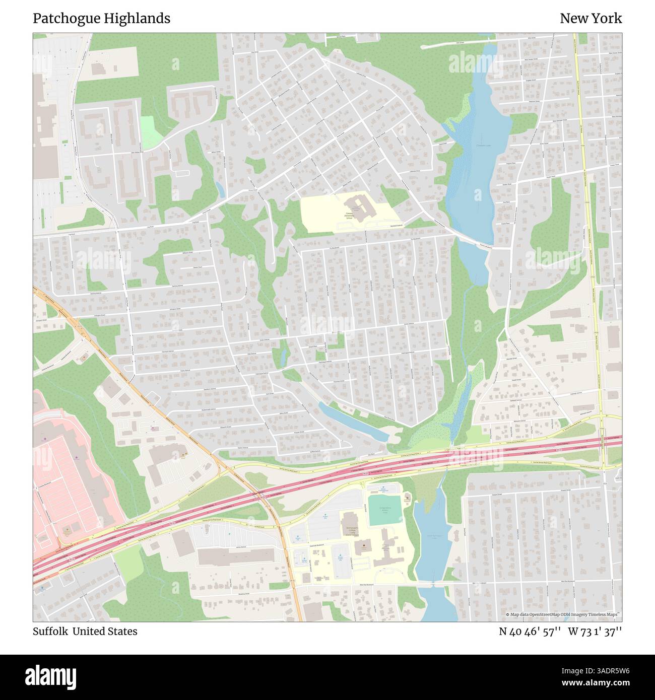 Patchogue Highlands, Suffolk, United States, New York, N 40 46' 57'', W ...