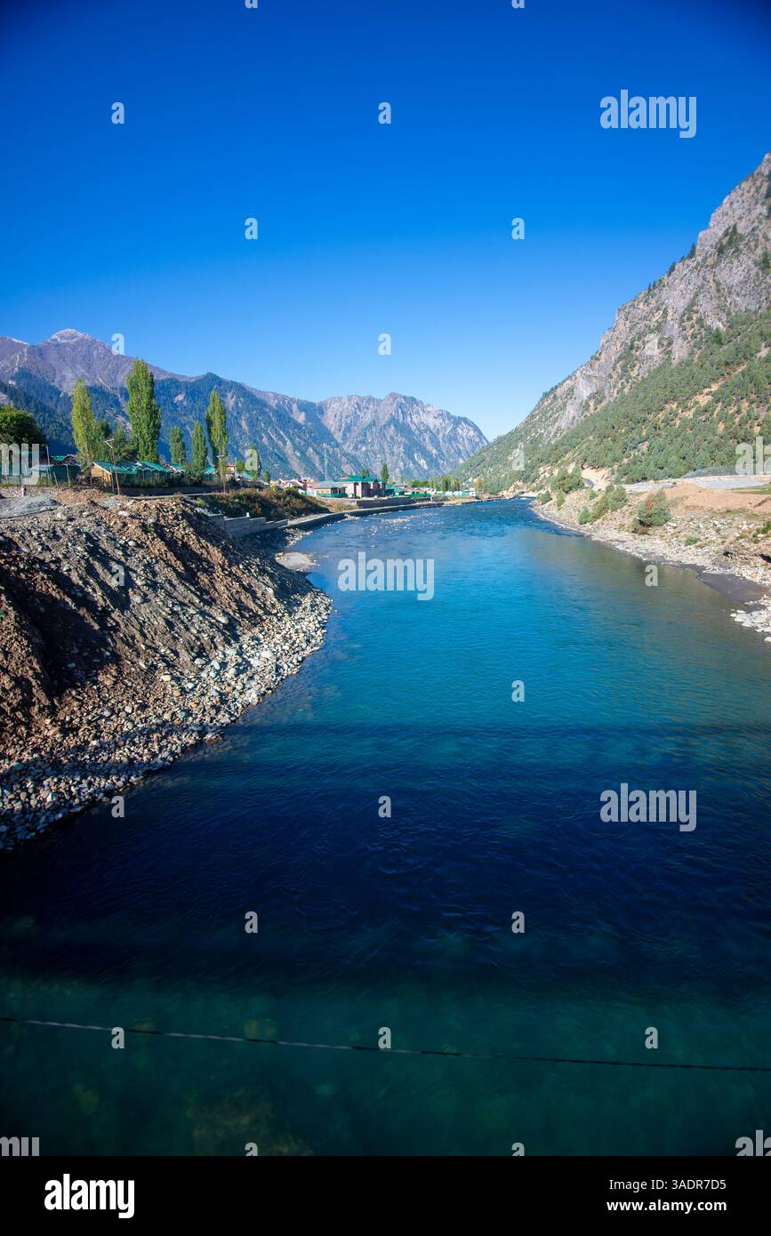 kishanganga river or neelum river passes through the gurez valley of ...