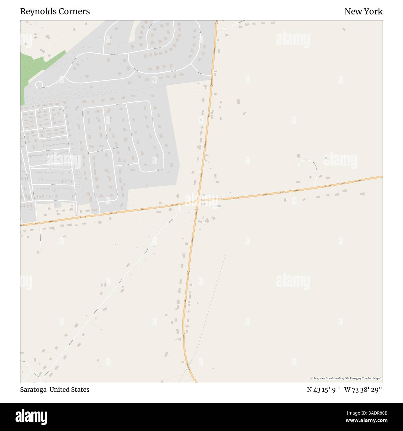 Reynolds Corners, Saratoga, United States, New York, N 43 15' 9'', W 73 ...