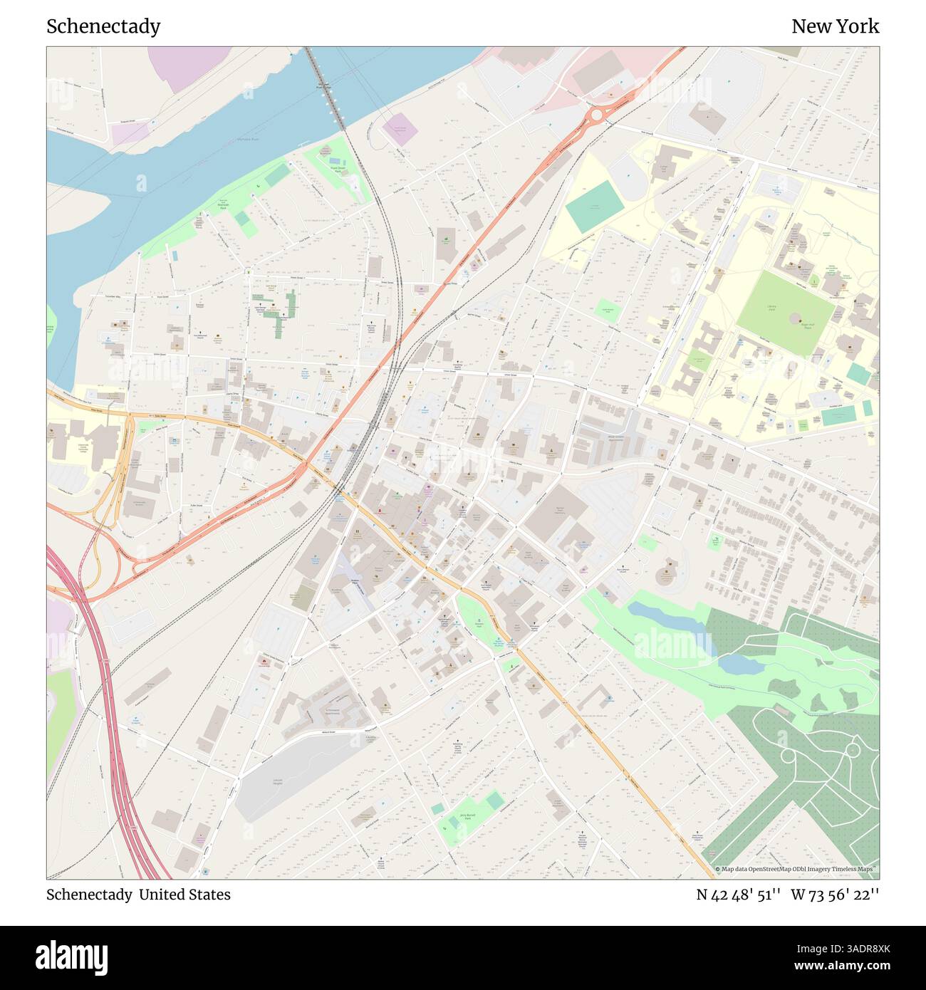 Schenectady, Schenectady, United States, New York, N 42 48' 51'', W 73 ...