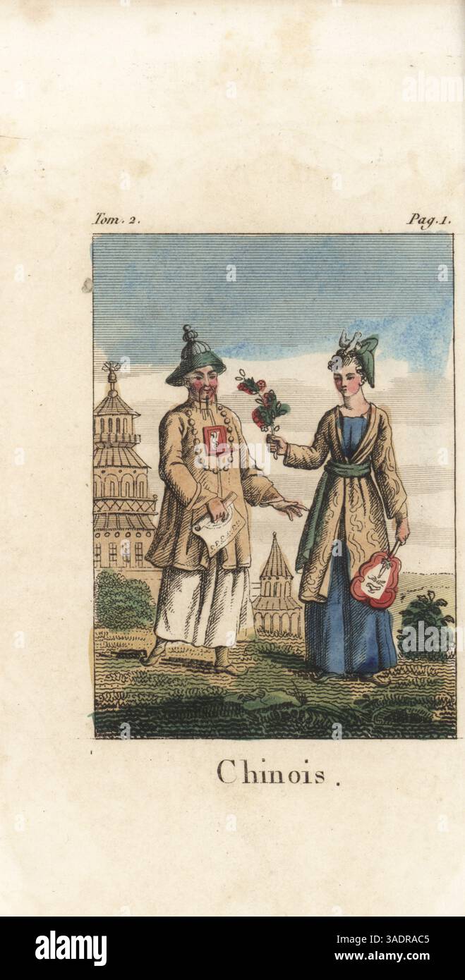 Costumes of the Chinese, 18th century. Mandarin or magistrate in ...