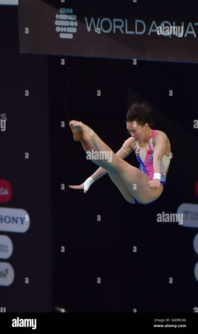 Guadalajara, Mexico. 5th Apr, 2025. Chen Yuxi of China competes during ...