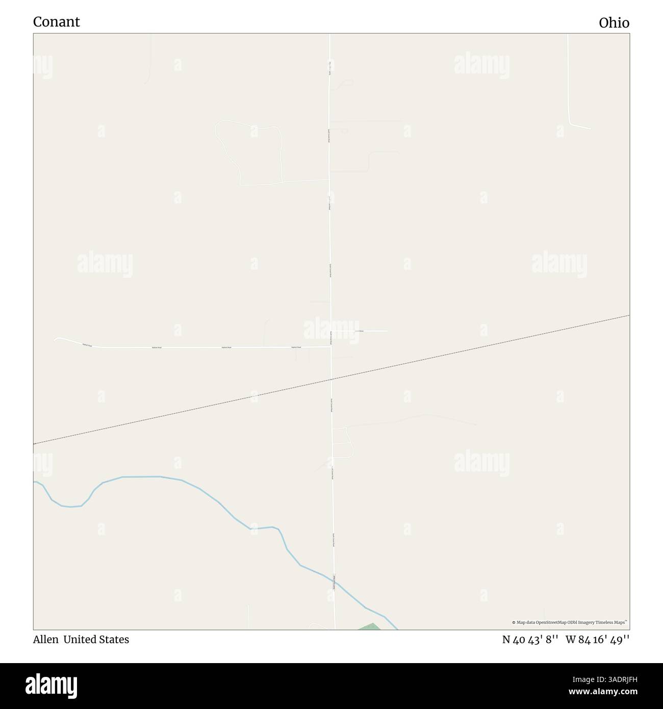 Conant, Allen, United States, Ohio, N 40 43' 8'', W 84 16' 49'', map ...