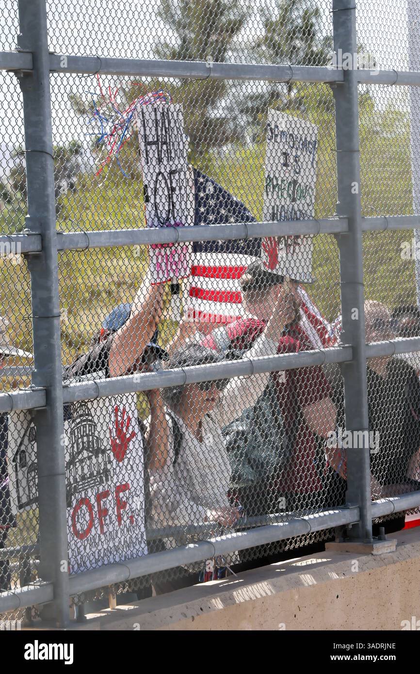 The crowd gathered for the Nation-wide mass mobilization Hands Off ...