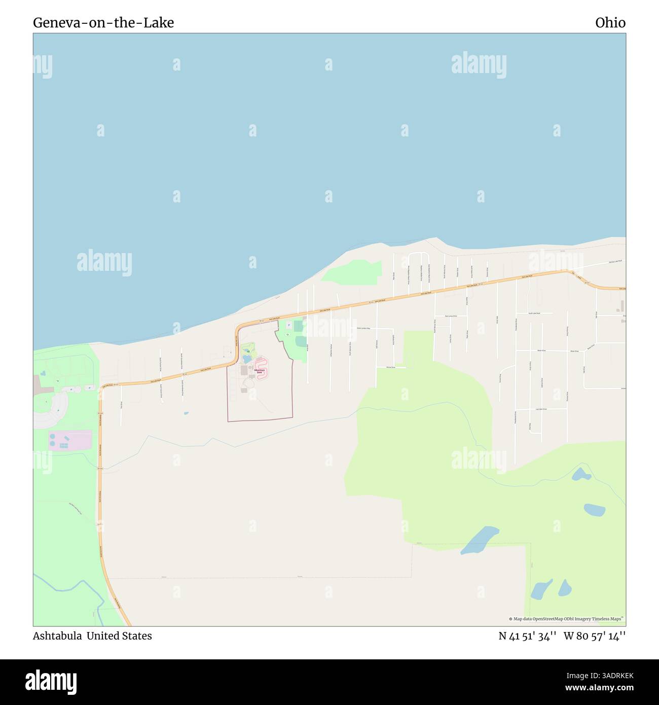 Geneva-on-the-Lake, Ashtabula, United States, Ohio, N 41 51' 34'', W 80 ...