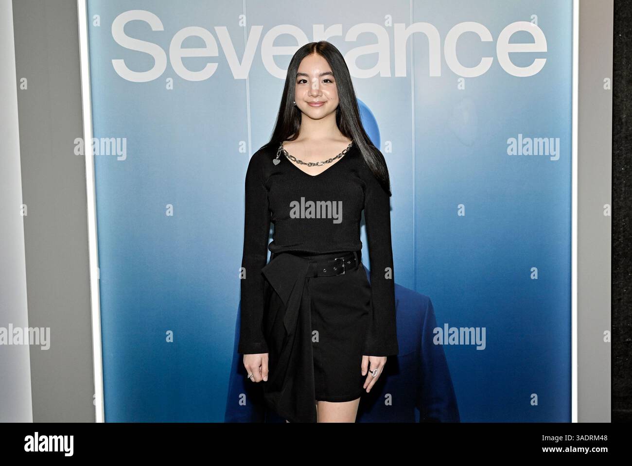 Sarah Bock from the cast of Apple TV+'s "Severance" poses before a Q&A ...