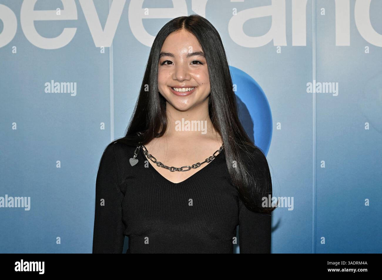 Sarah Bock from the cast of Apple TV+'s "Severance" poses before a Q&A ...