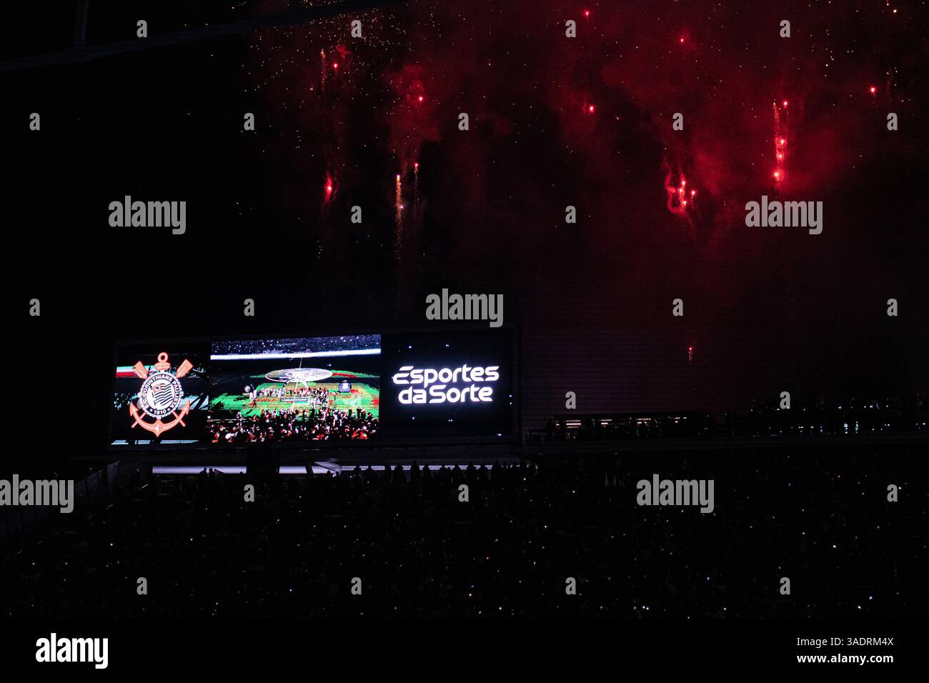 April 5, 2025, Sao Paulo, SÃ£O Paulo, Brazil, Brazil: Fireworks ...