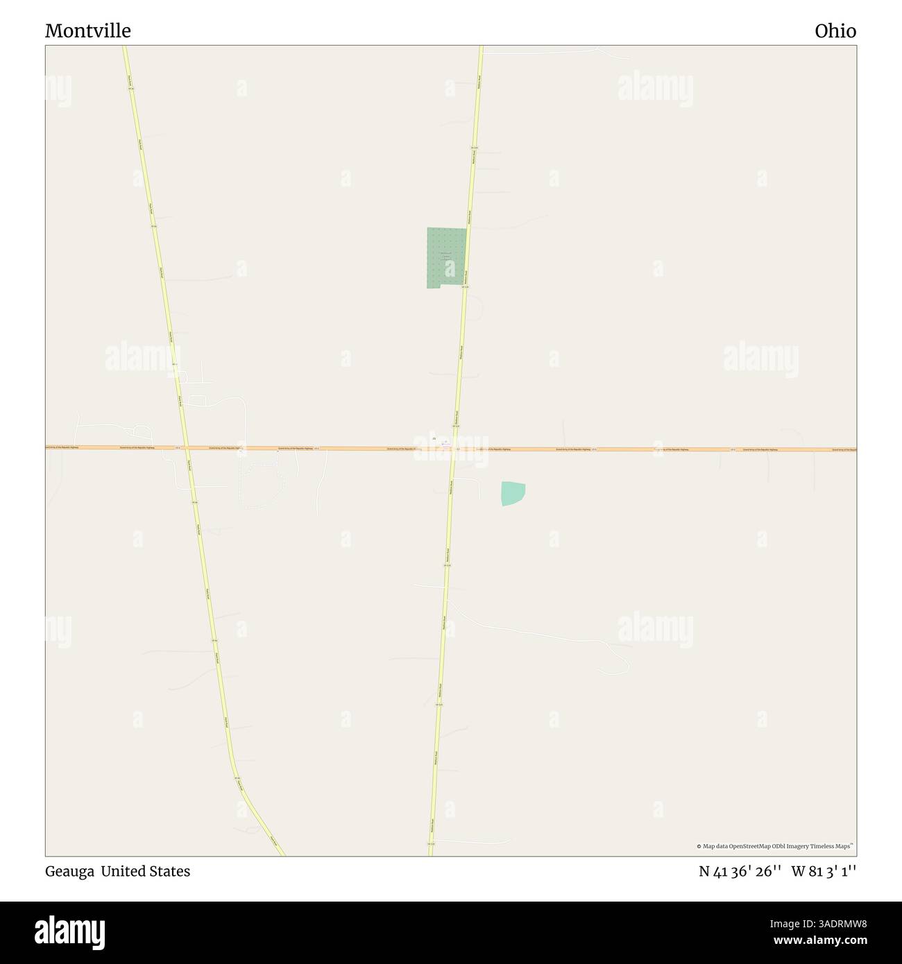Montville, Geauga, United States, Ohio, N 41 36' 26'', W 81 3' 1'', map ...