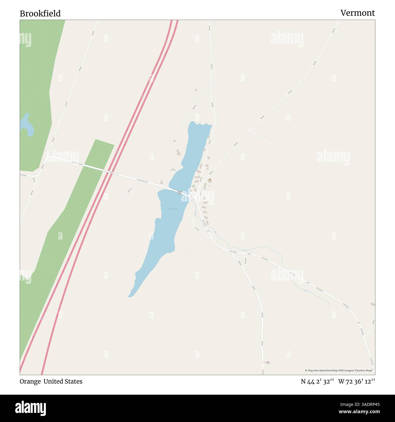 Brookfield, Orange, United States, Vermont, N 44 2' 32'', W 72 36' 12 ...