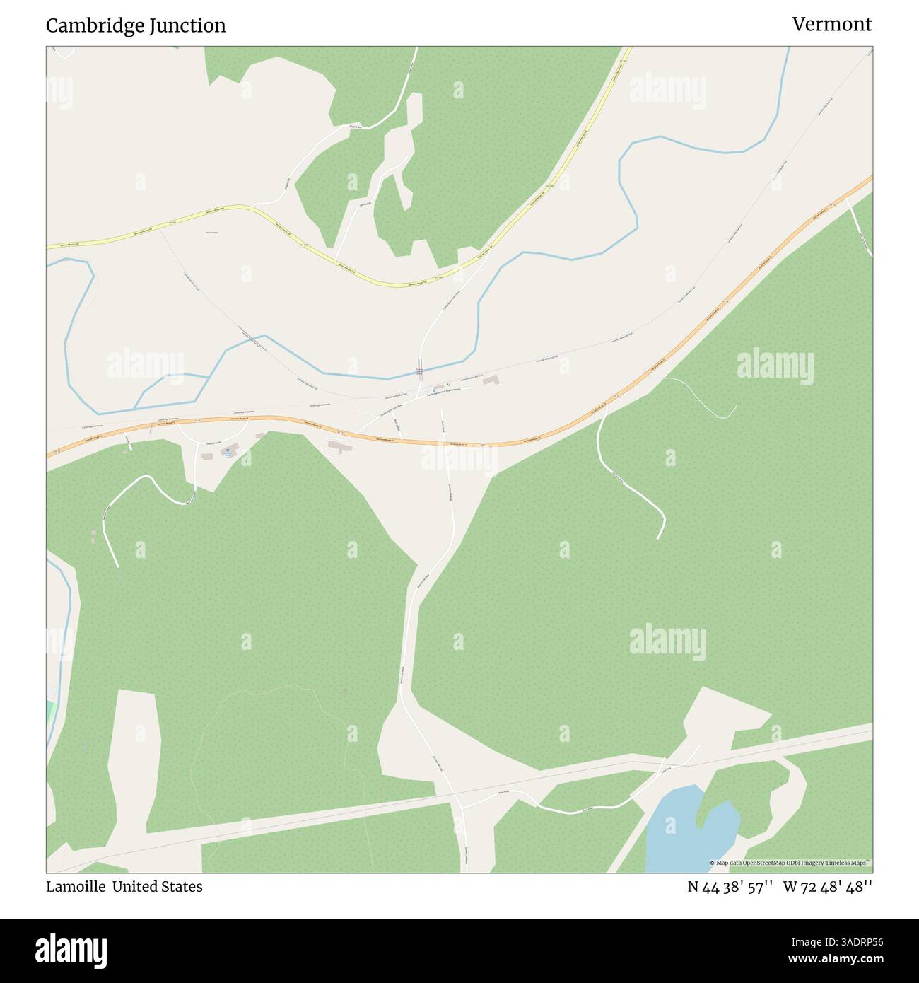 Cambridge Junction, Lamoille, United States, Vermont, N 44 38' 57'', W ...