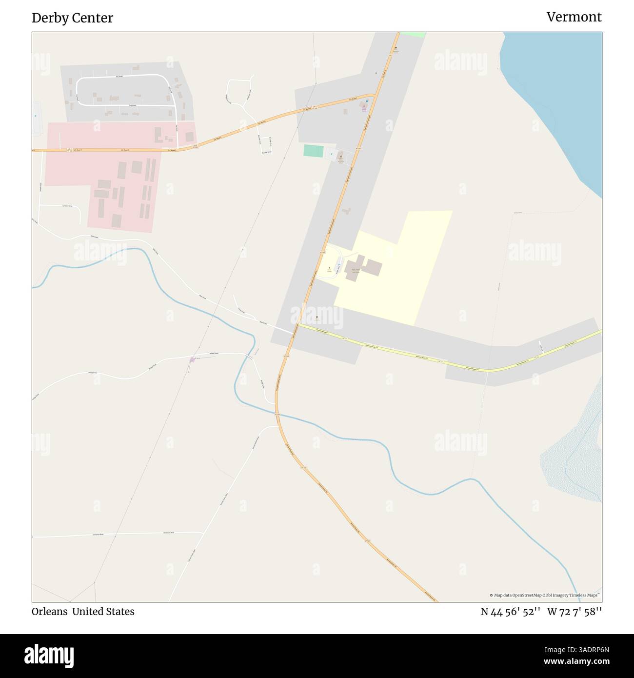 Derby Center, Orleans, United States, Vermont, N 44 56' 52'', W 72 7 ...