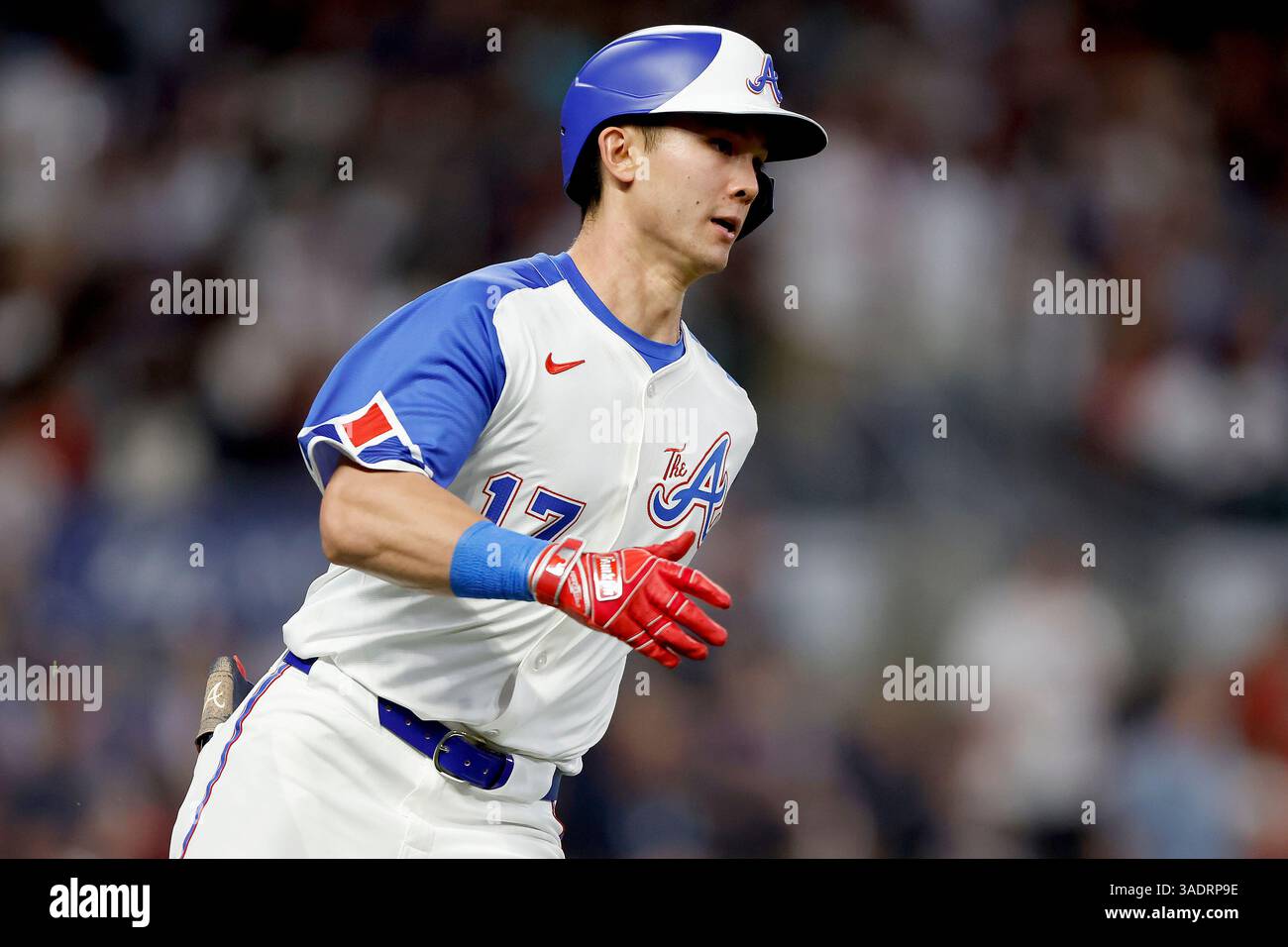 ATLANTA, GA - APRIL 05: Stuart Fairchild #17 of the Atlanta Braves ...