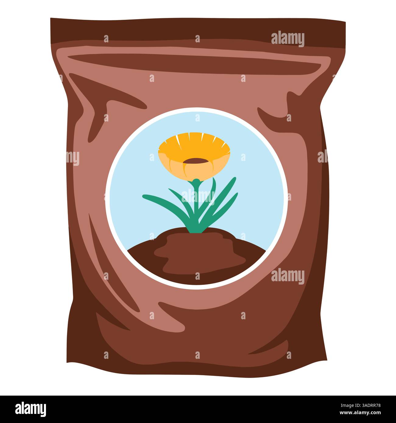 Vector illustration of a fertilizer bag icon. Simple isolated sack ...