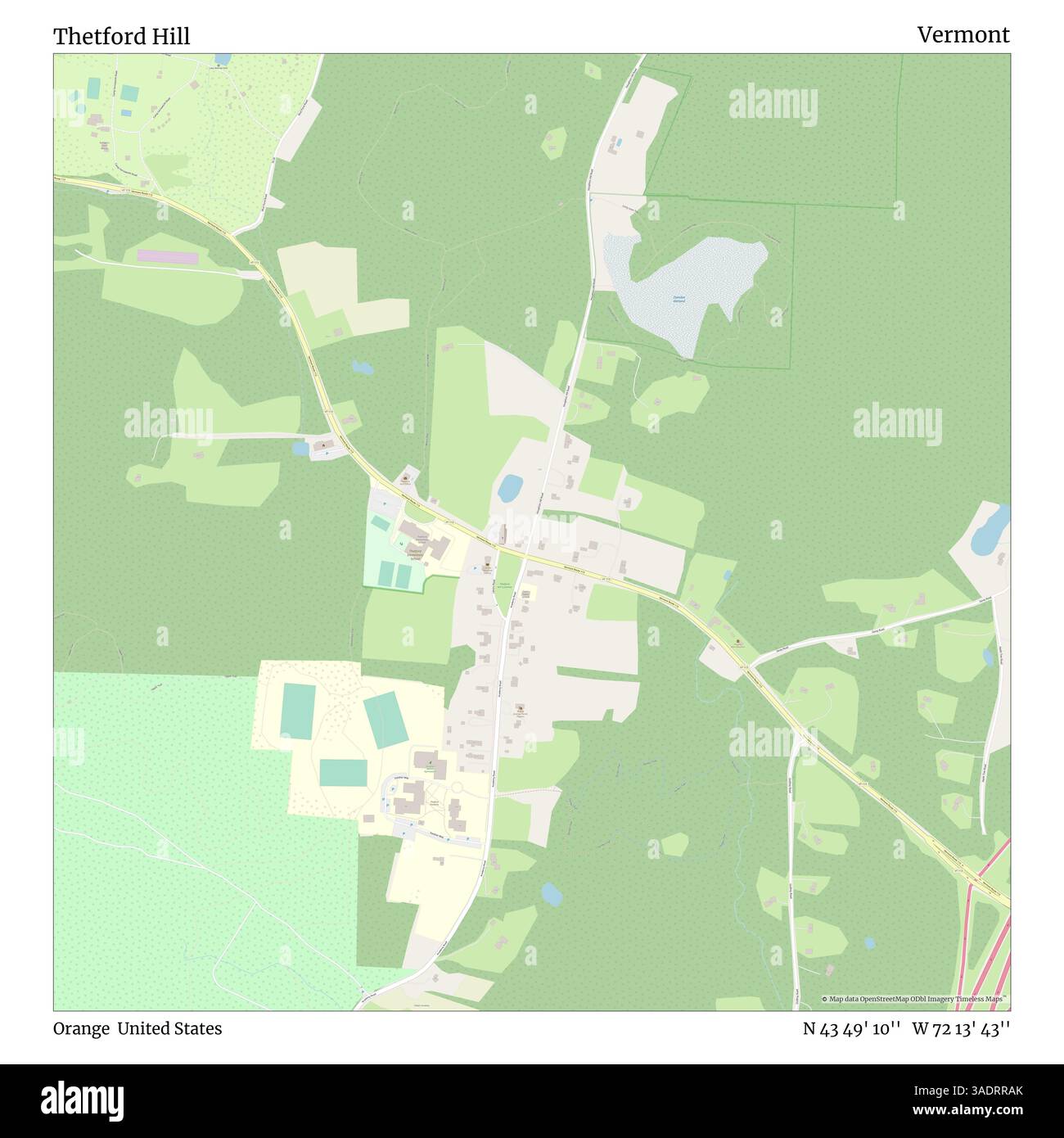 Thetford Hill, Orange, United States, Vermont, N 43 49' 10'', W 72 13 ...