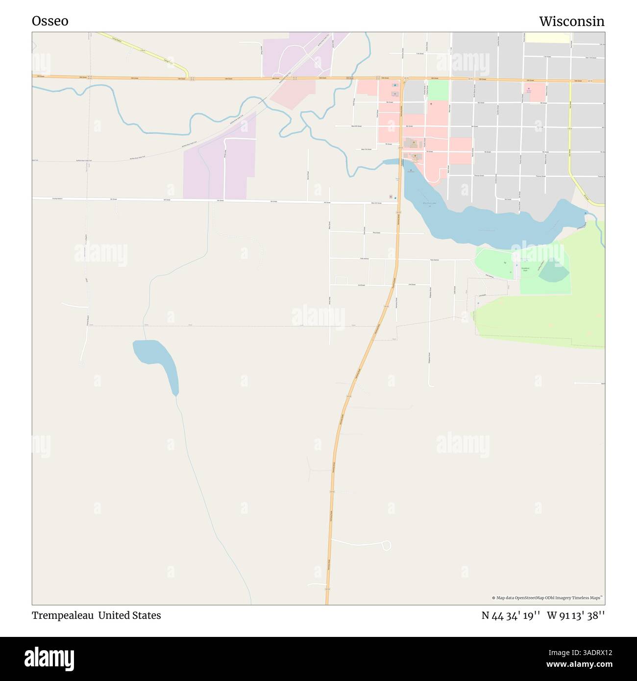 Map of osseo wisconsin hi-res stock photography and images - Alamy