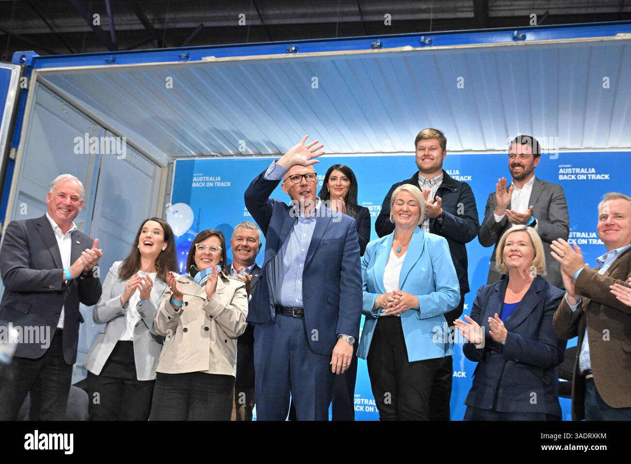 Exton, Australia. 06th Apr, 2025. Leader of the Opposition Peter Dutton ...