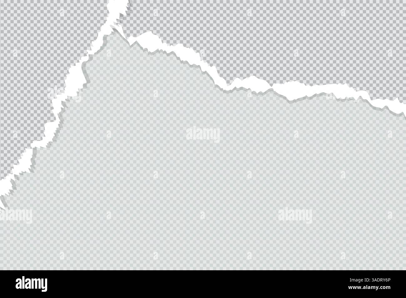 Ripped Torn paper sheet edge on Blank background with curled page Stock ...