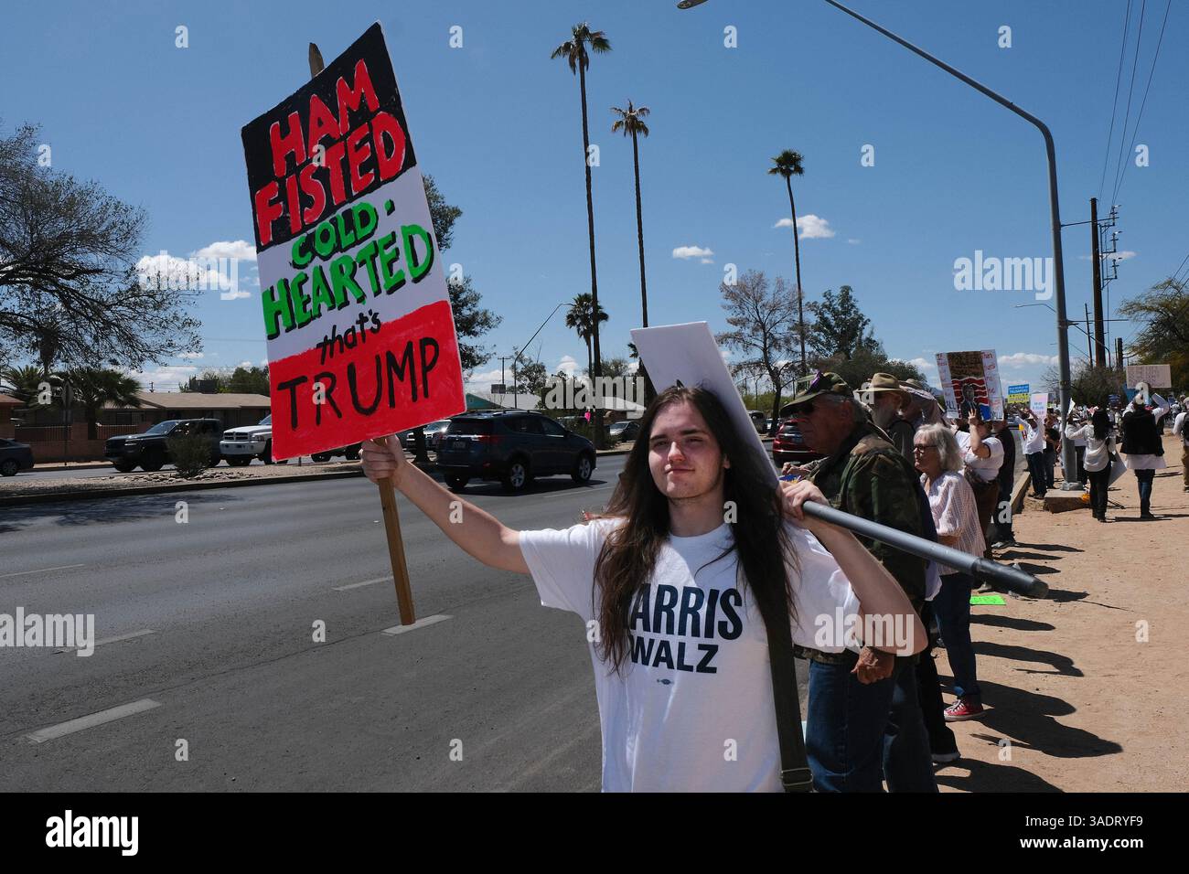 April 5, 2025, Tucson, Arizona, U.S: A crowd estimated at over 15,000 ...