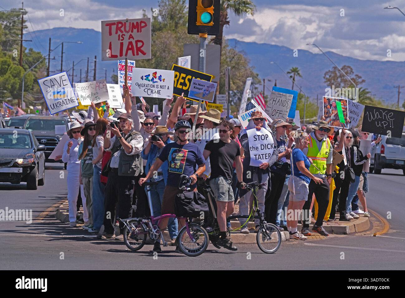 Tucson, Arizona, USA. 5th Apr, 2025. A crowd estimated at over 15,000 ...
