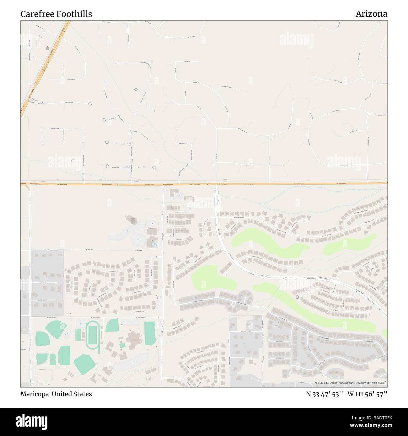 Carefree Foothills, Maricopa, United States, Arizona, N 33 47' 53'', W ...