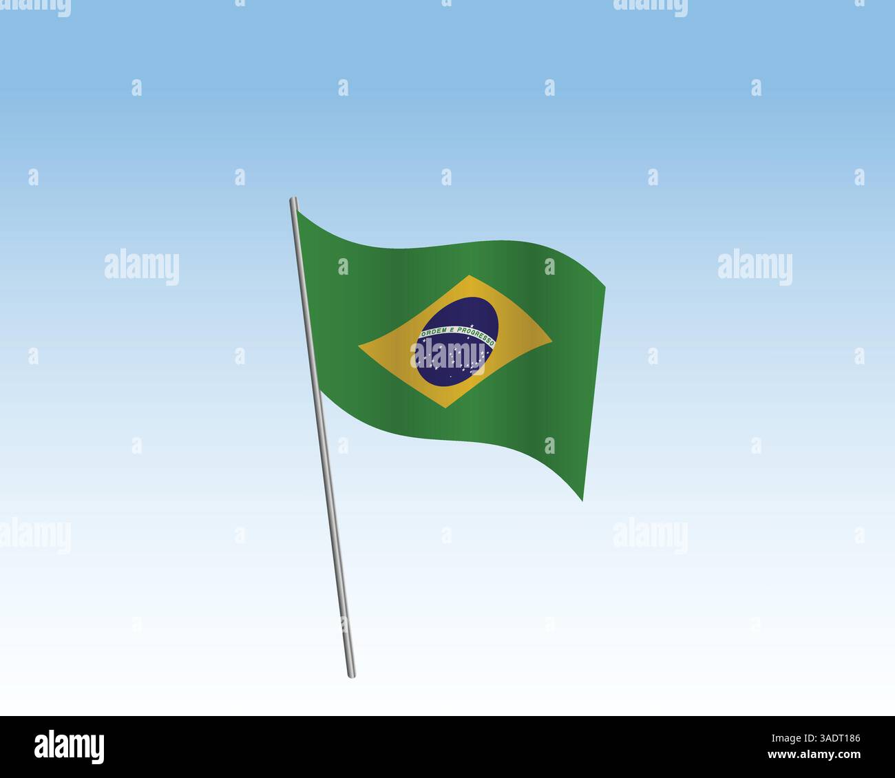 Realistic flags brazil waving in hi-res stock photography and images ...