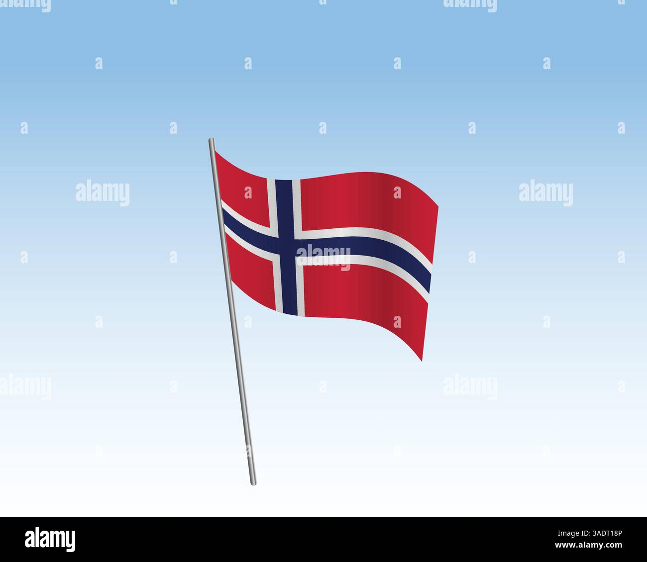 Flag of Norway. Vector Waving Flag Background. High detailed Realistic ...