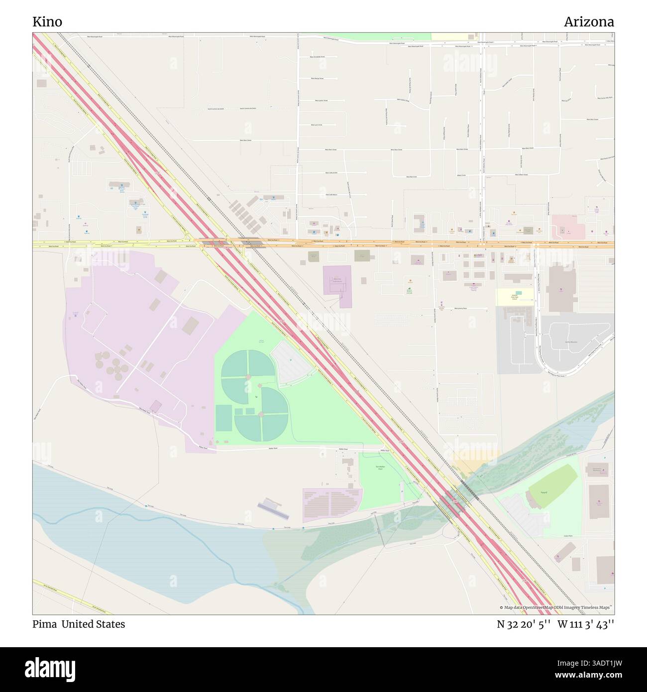 Kino, Pima, United States, Arizona, N 32 20' 5'', W 111 3' 43'', map ...