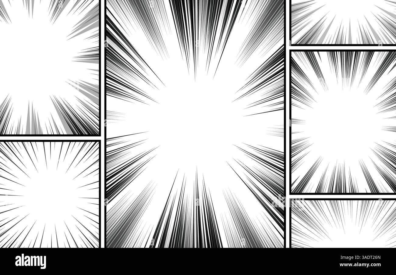 Comic book template. Comic magazine cover and grid page layout ...