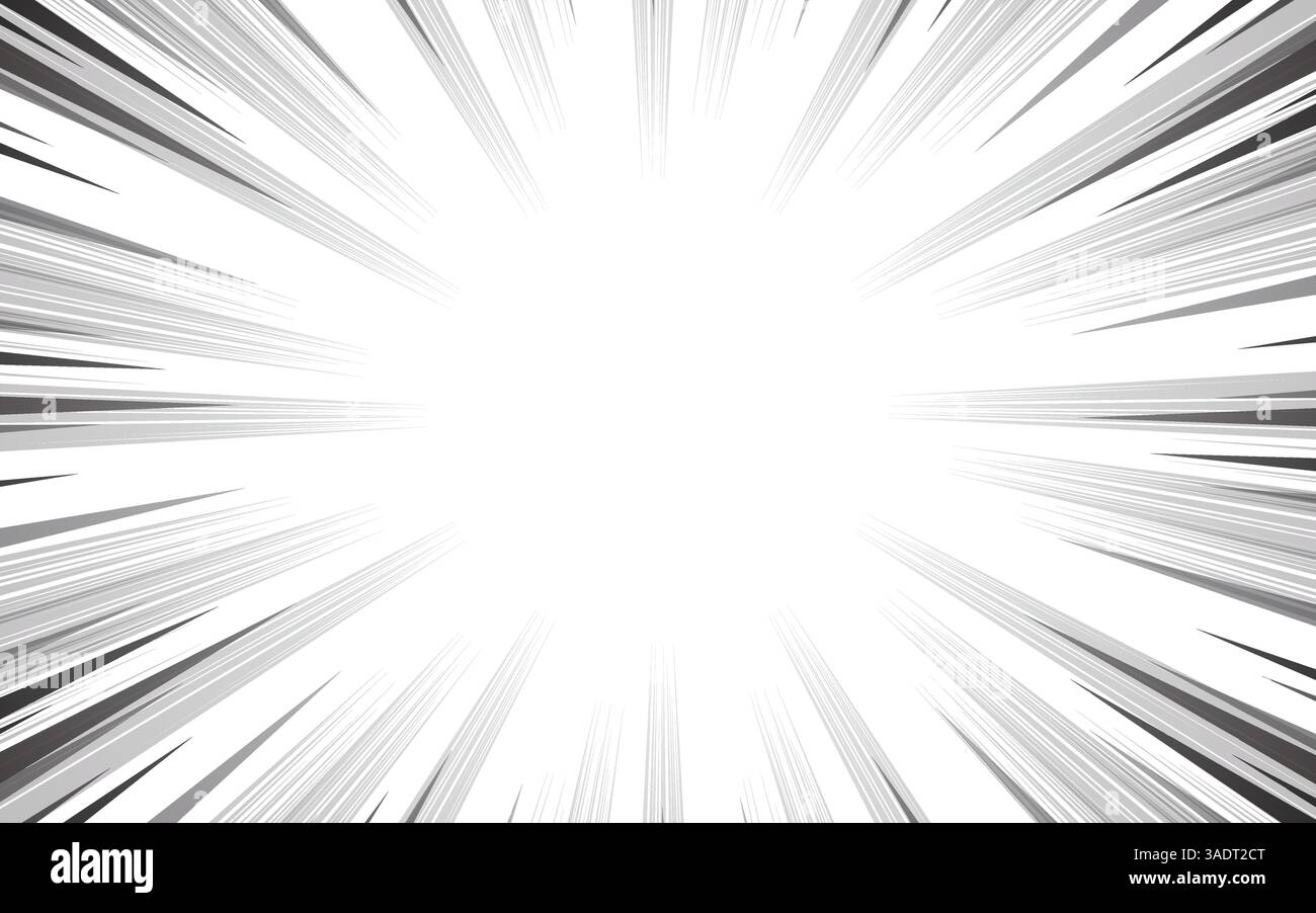 Comic explosion manga background. Abstract monochrome border with ...