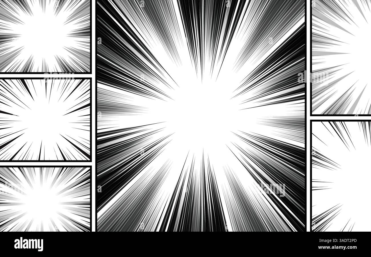 Comic book template. Comic magazine cover and grid page layout ...