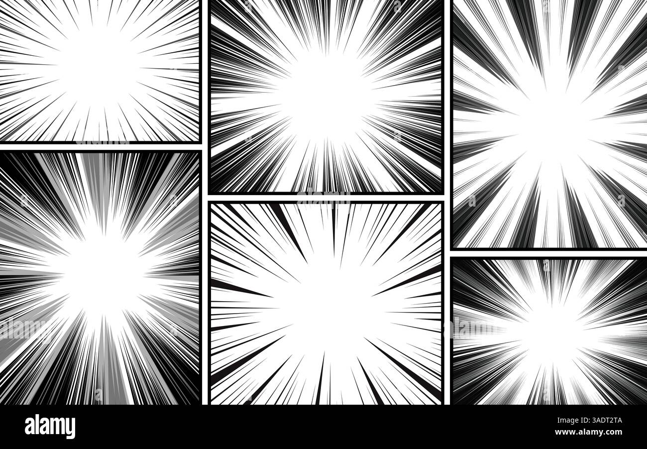 Comic book template. Comic magazine cover and grid page layout ...